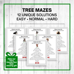 Printable Christmas Maze Bundle, Christmas Activity, Mazes for Kids ...
