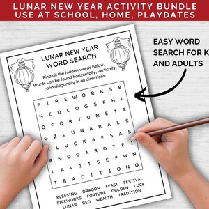 Lunar New Year Printable Activity Bundle, Chinese New Year Coloring ...