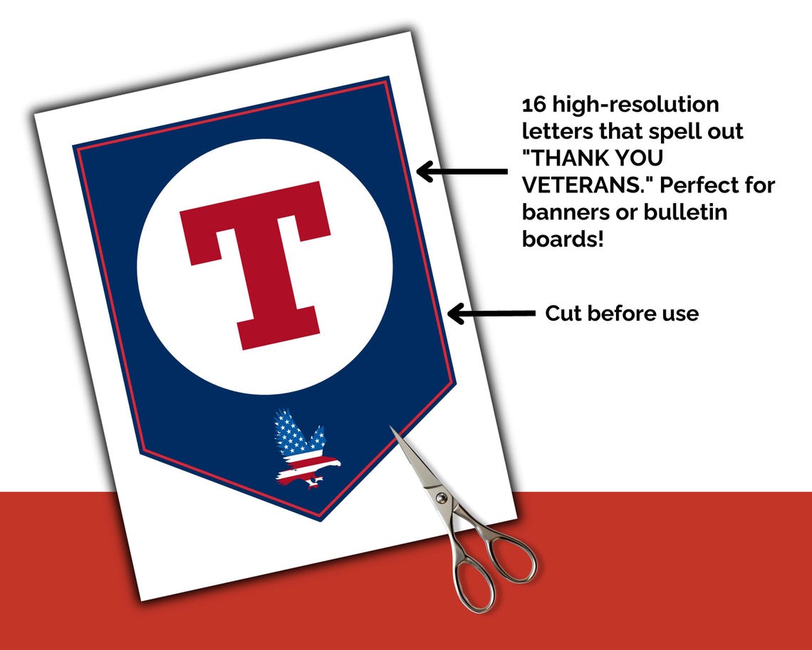 Printable Veterans Day Bulletin Board Kit, DIY Patriotic Bulletin Board ...