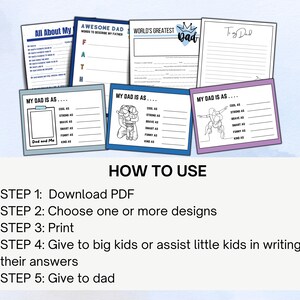 All About My Dad, Printable Daddy Craft, Father's Day Questionnaires ...