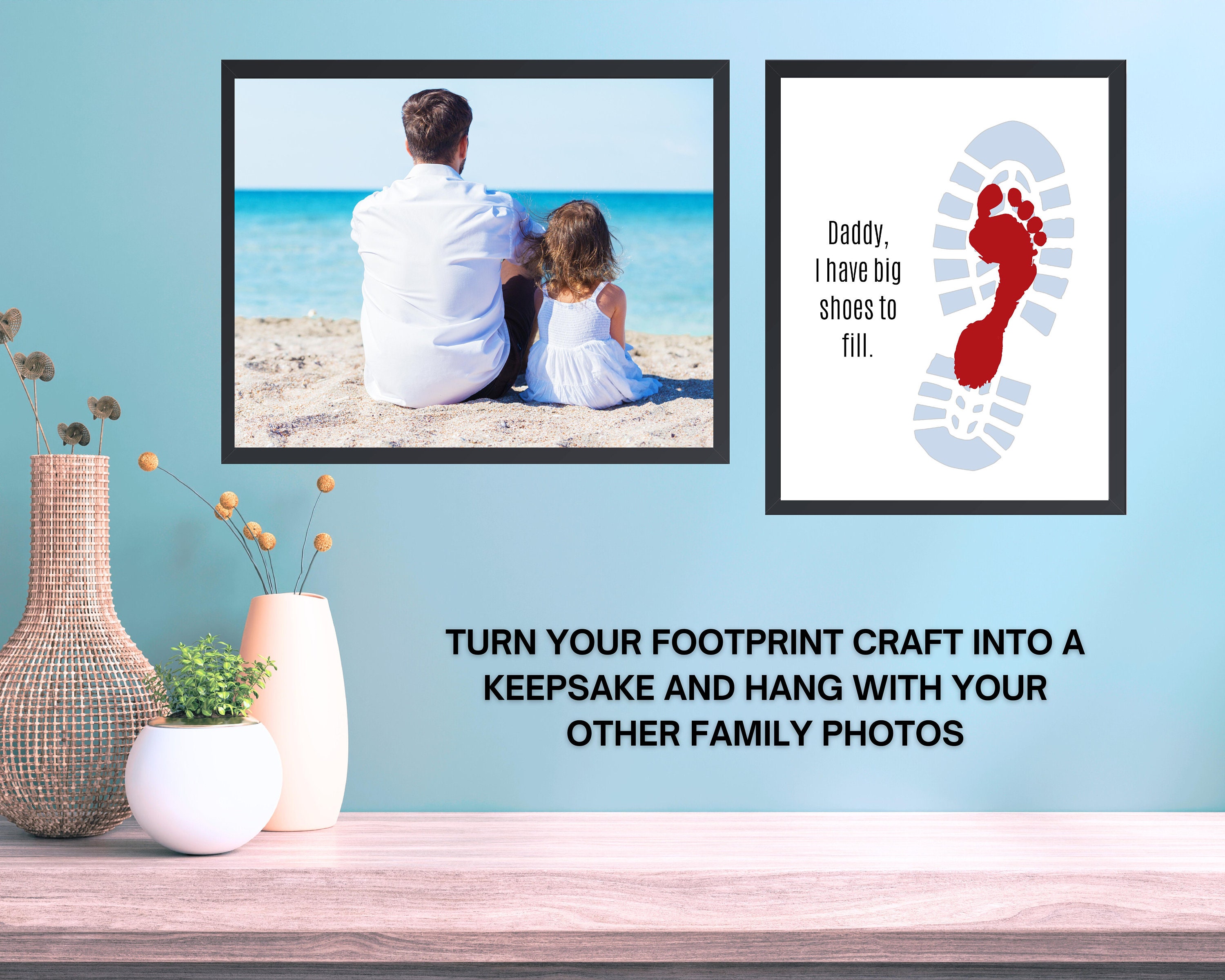 Fathers Day Footprint, Printable Fathers Day Gift From Son Daughter ...