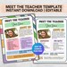 Groovy Meet the Teacher Template: Editable Welcome Letter (digital ...