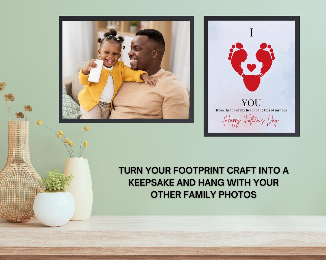Fathers Day Footprint, Printable Fathers Day Gift From Son Daughter ...