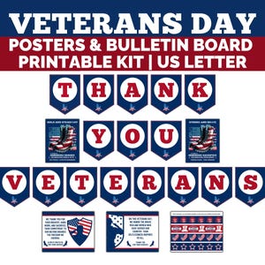 Printable Veterans Day Bulletin Board Ideas, DIY Patriotic Bulletin ...