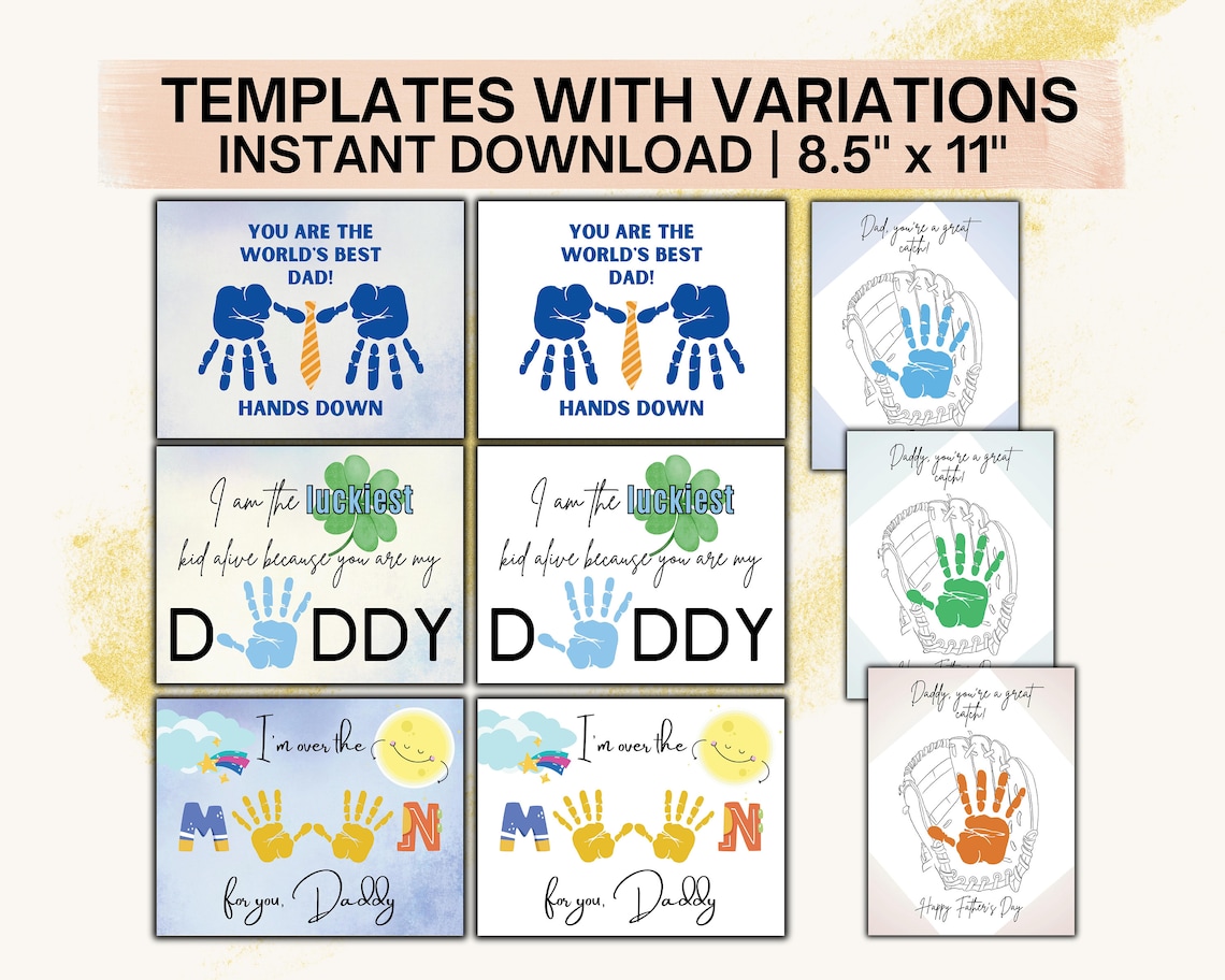 Fathers Day Handprints, Printable Fathers Day Questionnaires, All About ...