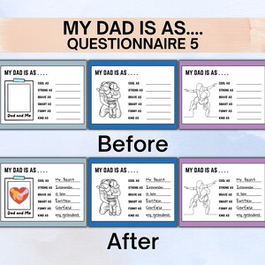 All About My Dad, Printable Daddy Craft, Father's Day Questionnaires ...