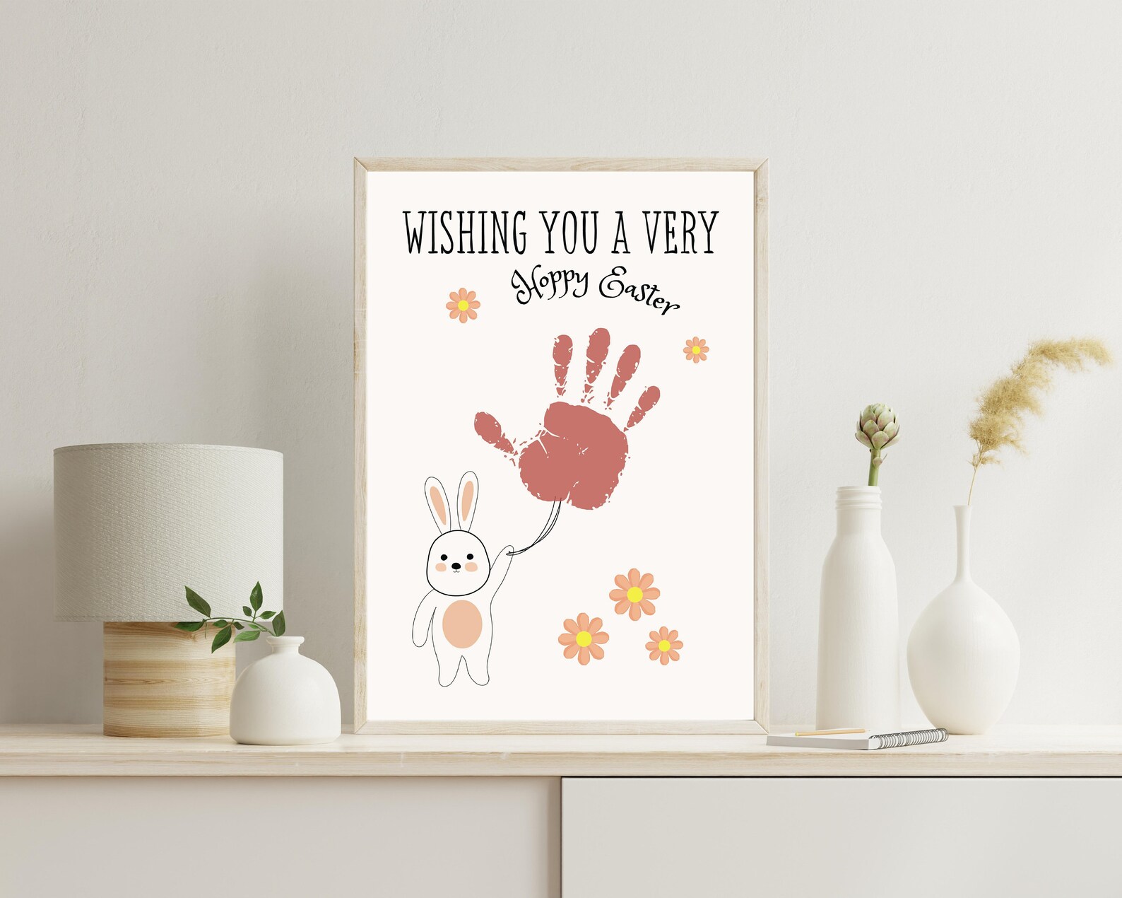 Easter Bunny Handprint Craft: DIY Kids Keepsake (PDF Download) - Etsy