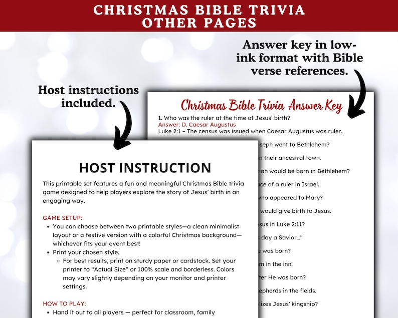 Printable Christmas Nativity Trivia for Kids, Teens and Adults ...