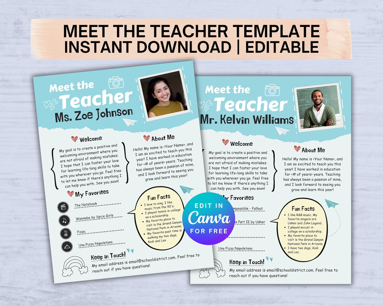 Editable Meet the Teacher Template, DIY Welcome Letter Get to Know ...