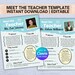 Editable Meet the Teacher Template, DIY Welcome Letter Get to Know ...