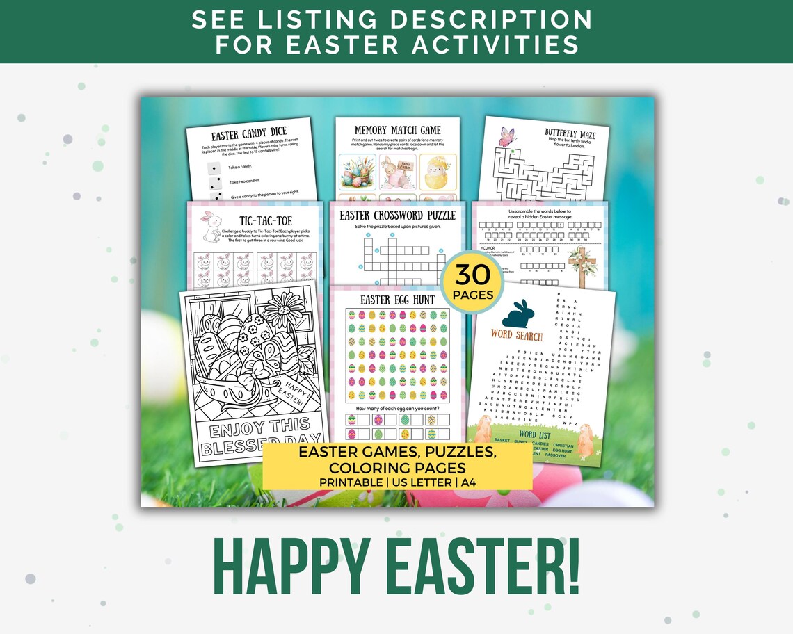 Printable Palm Sunday Activity Placemat for Kids, Triumphal Entry Bible ...