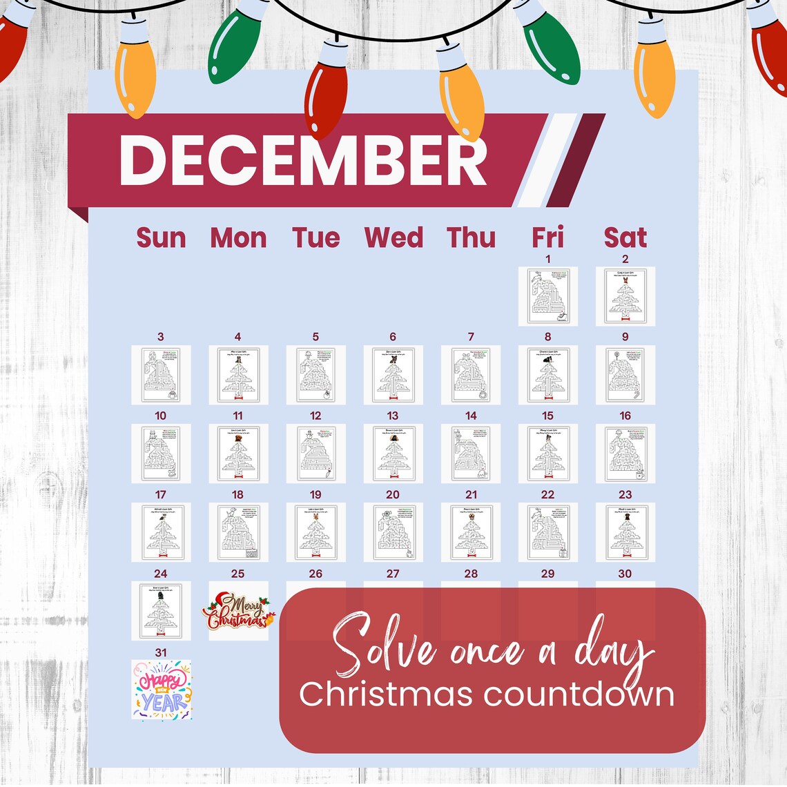 Printable Christmas Maze Bundle, Christmas Activity, Mazes for Kids ...