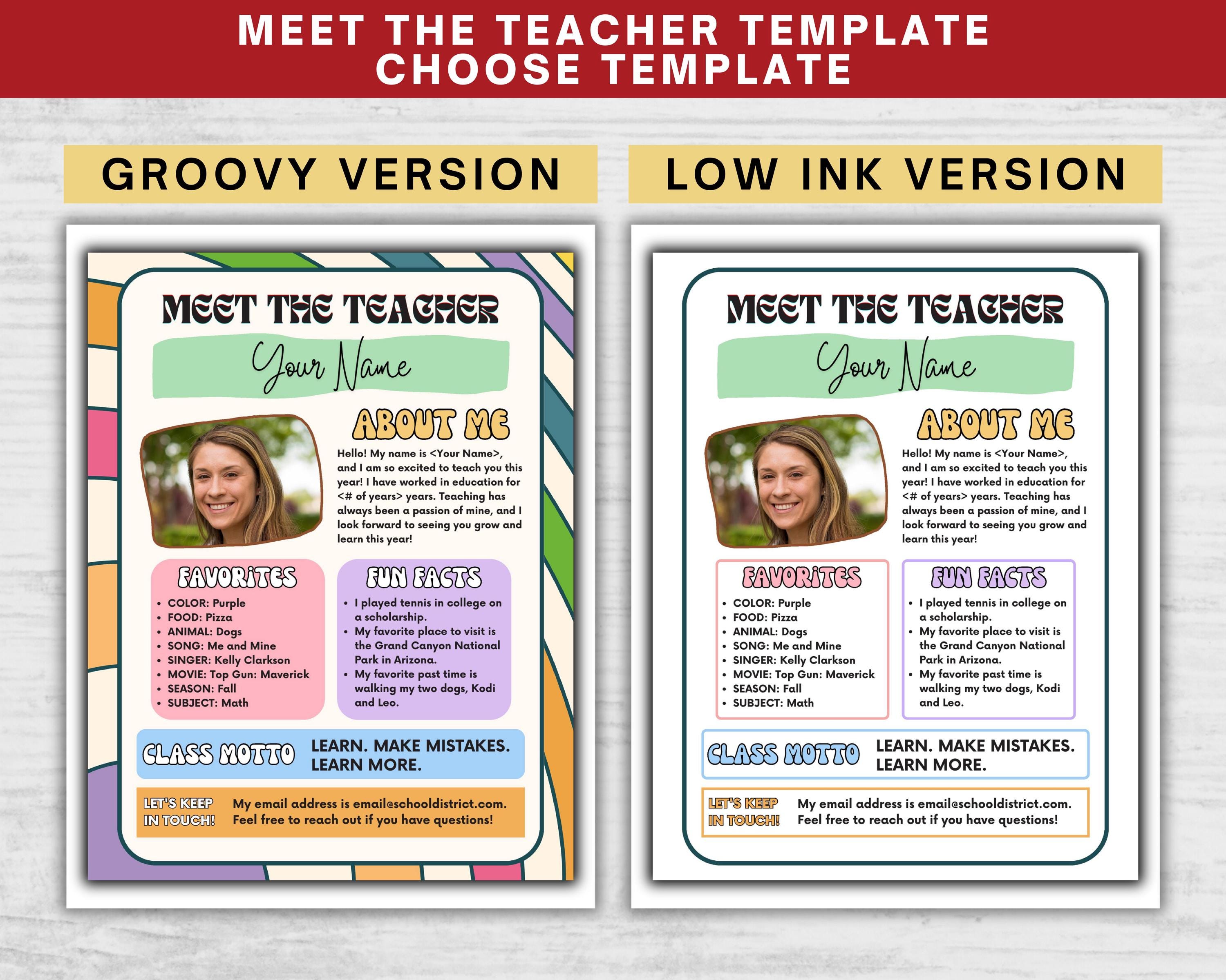 Groovy Meet the Teacher Template: Editable Welcome Letter (digital ...