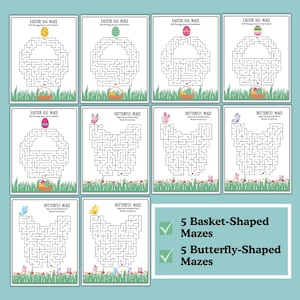 Easter Activity Bundle: Games, Puzzles, Coloring Pages (printable PDF ...