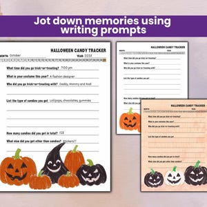 Printable Halloween Writing Prompts for Kids| Trick-or-treating Memory ...