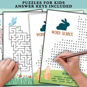 Easter Activity Bundle: Games, Puzzles, Coloring Pages (printable PDF ...