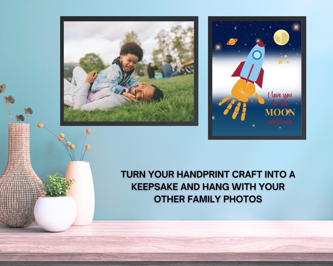 Kids Handprint Art Printable, Fathers Day Handprint, Mothers Day ...