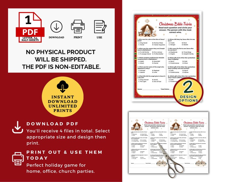 Printable Christmas Nativity Trivia for Kids, Teens and Adults ...