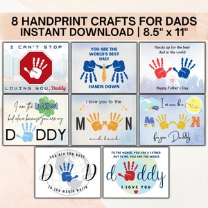 Fathers Day Handprint, Birthday Gift for Dad, Kids Handprint Printable ...