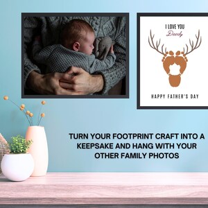 Fathers Day Footprint, Printable Fathers Day Gift From Son Daughter ...