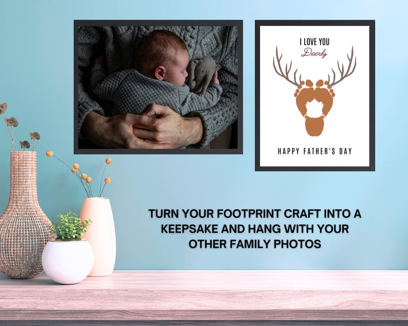 Fathers Day Footprint, Printable Fathers Day Gift From Son Daughter ...