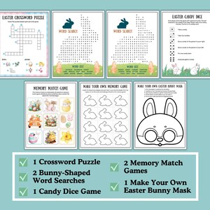 Easter Activity Bundle: Games, Puzzles, Coloring Pages (printable PDF ...
