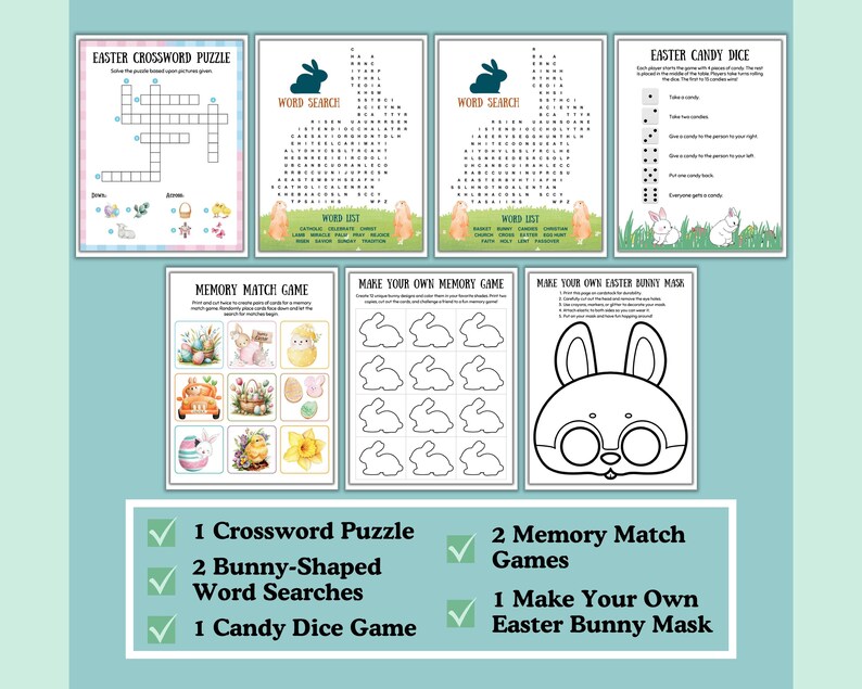 Easter Activity Pages, Printable Kids Easter Brunch Activity With Mazes ...
