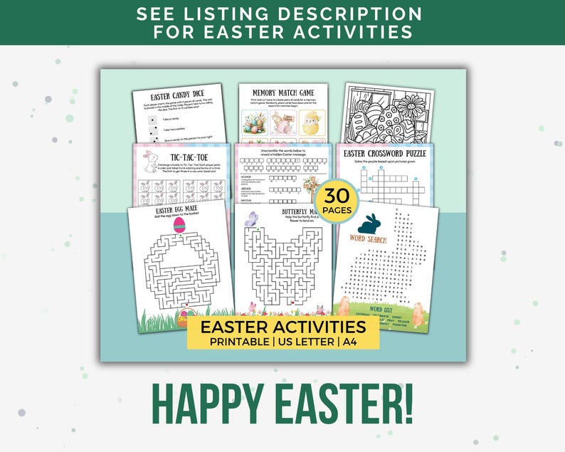 Good Friday Activity Placemat for Kids, Printable Holy Week Lent ...