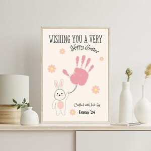 Easter Bunny Handprint Craft: DIY Kids Keepsake (PDF Download) - Etsy