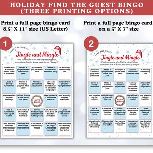 Find the Guest Bingo Christmas Printable, Icebreaker Game Jingle and ...