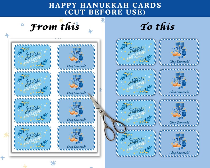 Printable Hanukkah Wish List for Family and Coworkers, Chanukah Gift ...