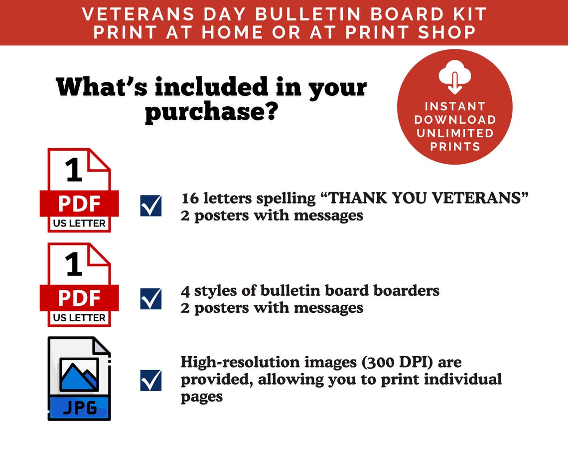 Printable Veterans Day Bulletin Board Ideas, DIY Patriotic Bulletin ...