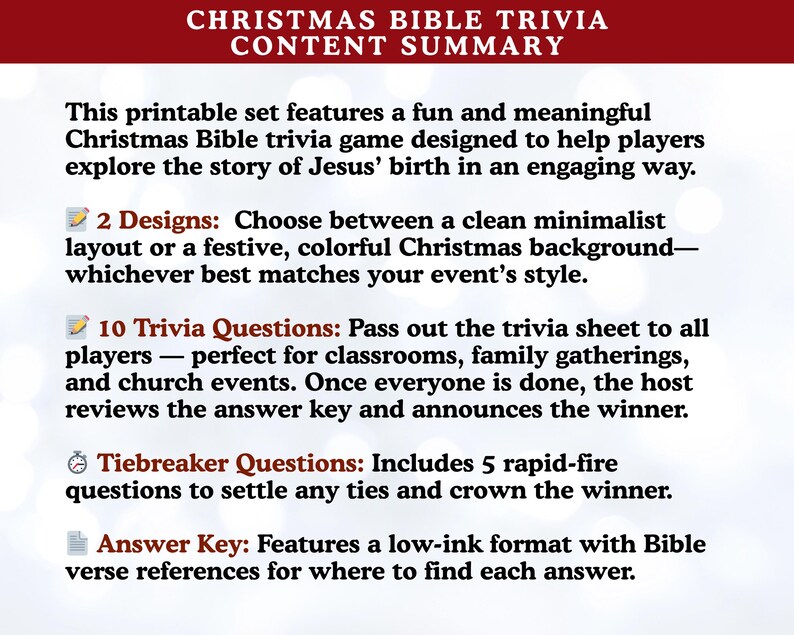Printable Christmas Nativity Trivia for Kids, Teens and Adults ...