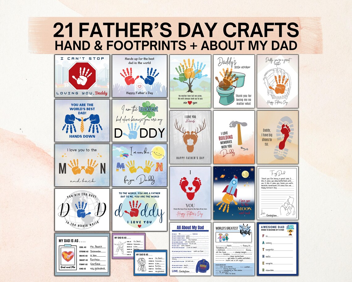 Fathers Day Handprints, Printable Fathers Day Questionnaires, All About ...