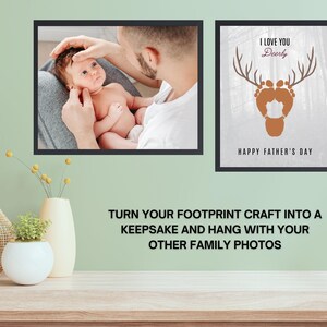 Fathers Day Footprint, Printable Fathers Day Gift From Son Daughter ...