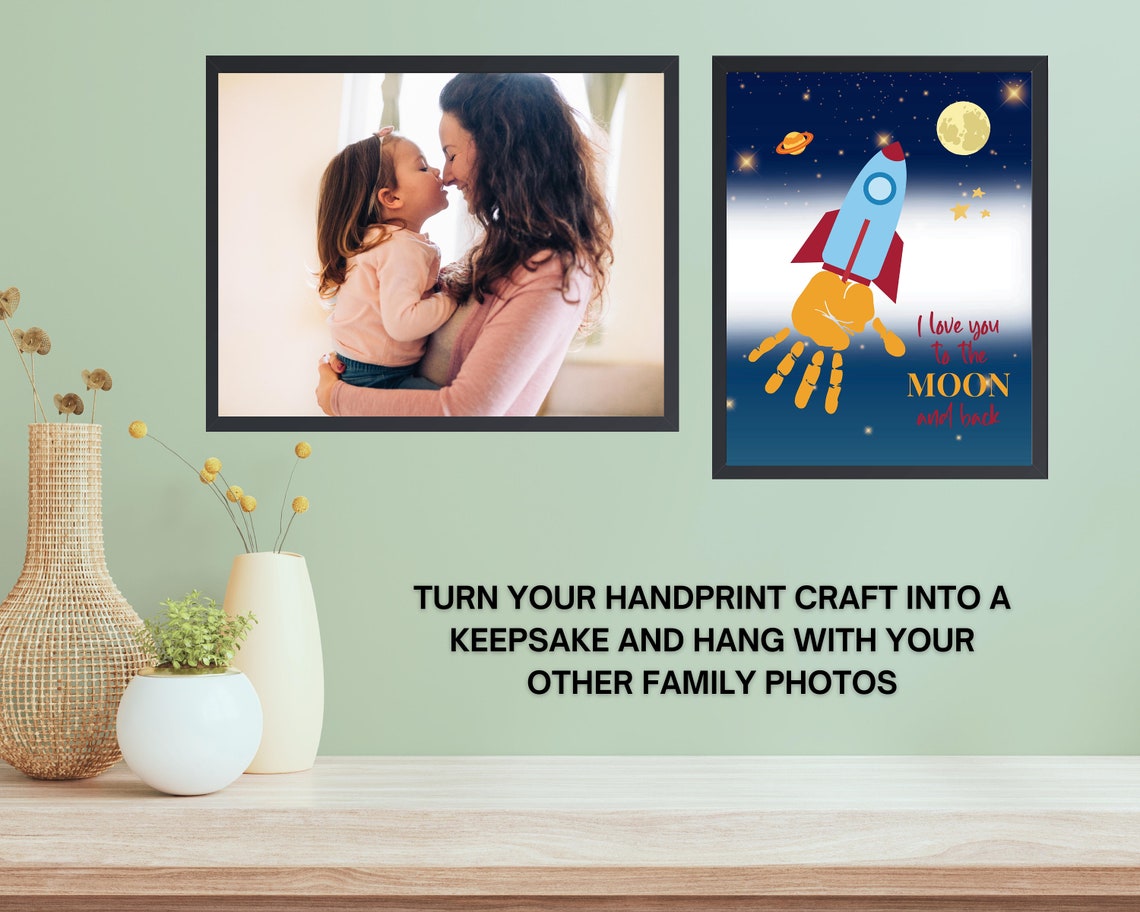 Kids Handprint Art Printable, Fathers Day Handprint, Mothers Day ...