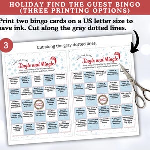 Find the Guest Bingo Christmas Printable, Icebreaker Game Jingle and ...