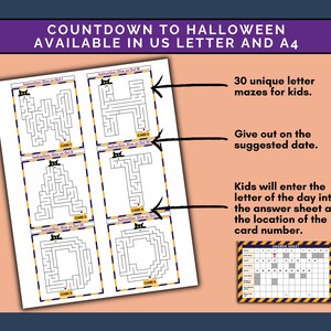 Unique Halloween Countdown Activity for Kids 6-8, Printable Kids ...