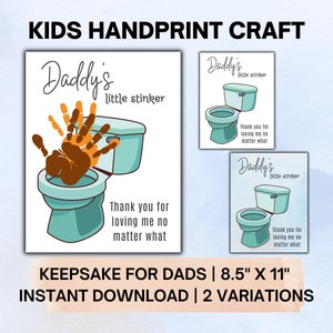 Funny Fathers Day Gift, Birthday Gift for Dad, Fathers Day Handprint ...