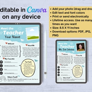 Editable Meet the Teacher Template, DIY Welcome Letter Get to Know ...