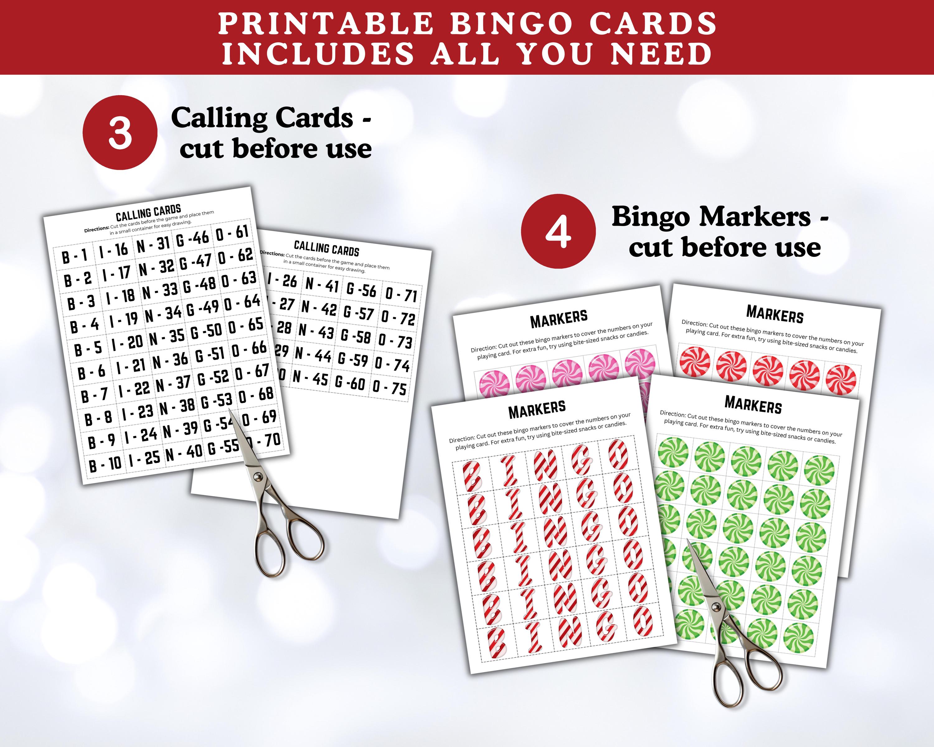 100 Unique Christmas Bingo Cards: Printable Party Game (PDF Download) - Etsy