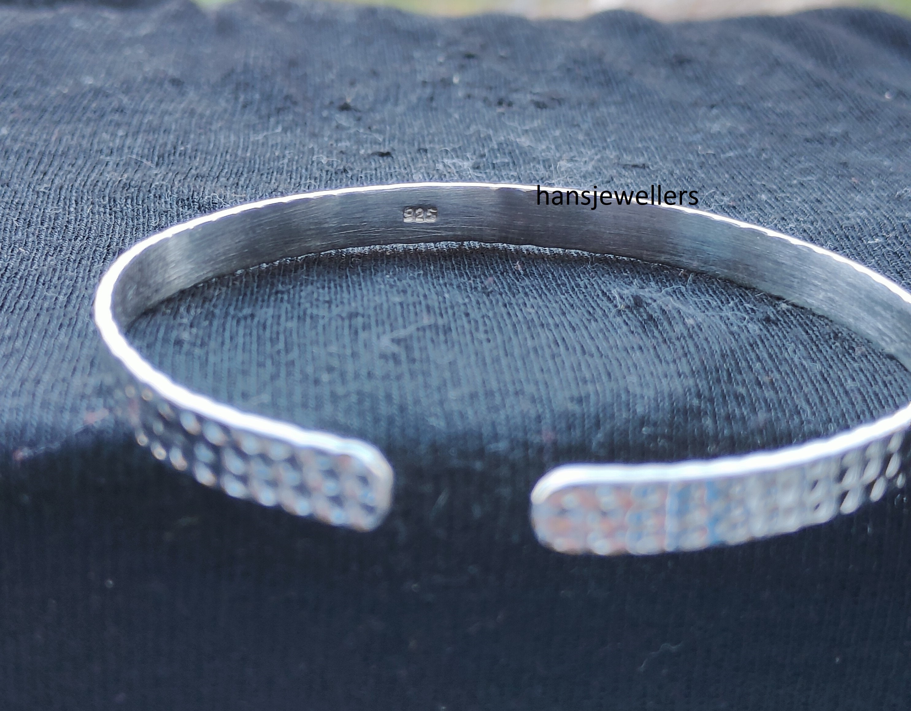 Hand Crafted Sterling Silver Wrap Bangle Hammered - Etsy
