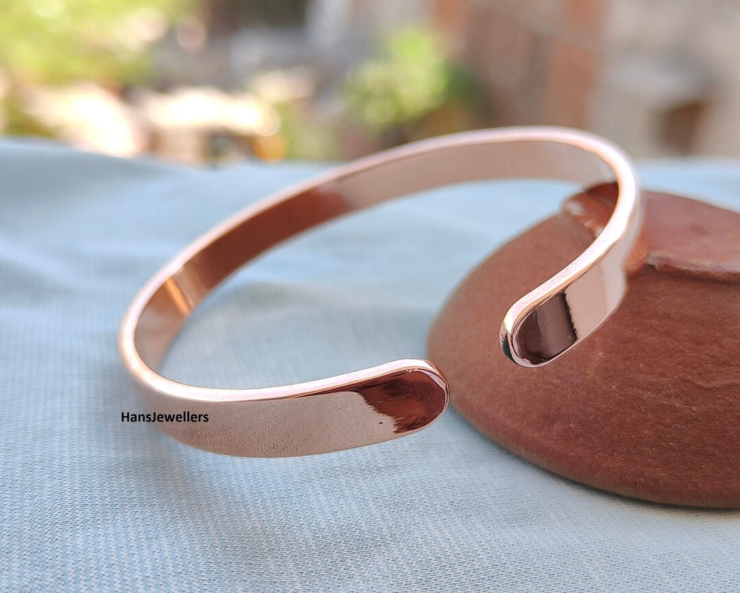 Adjustable Copper Bangle Bracelet: Handmade Stacking Jewelry - Etsy