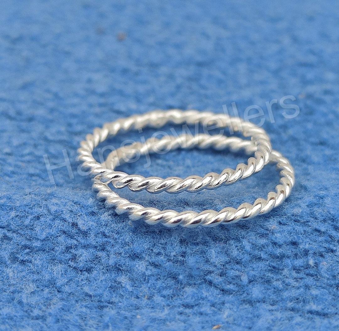 925 Silver Stacking Rings! Set of 6 Rings 925 Sterling Silver! Stack ...