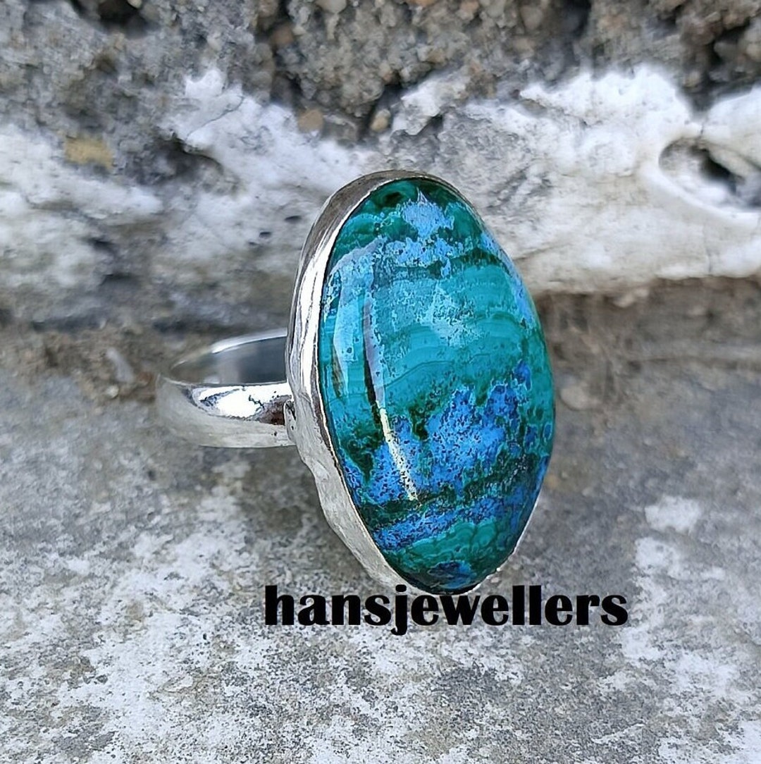 Shattuckite Ring, 925 Sterling Silver Ring, Handmade Ring, Silver Ring ...
