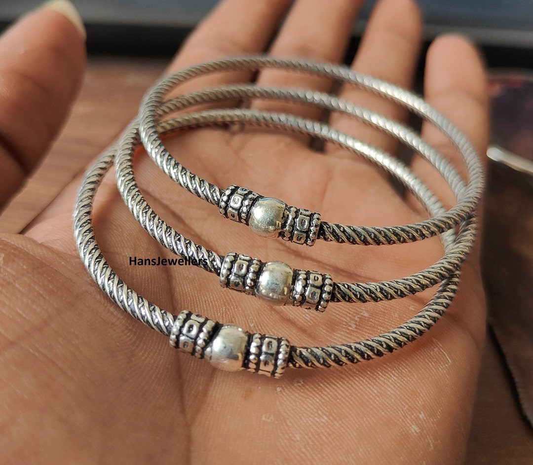 Thick West Indian Bangles, Single Bangles, Sterling Silver Bangles ...