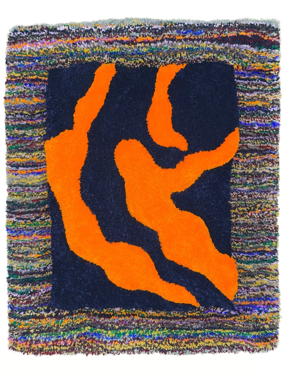 Hand Tufted Wall Art / Hand Tufted Rug ORANGE RIVER High - Etsy