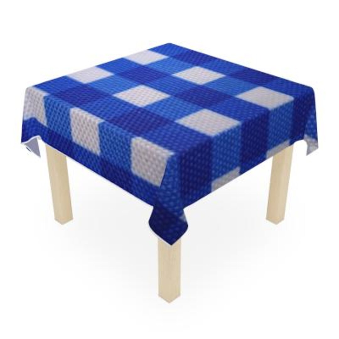 Classic Blue Checkered Tablecloth | Perfect for Kitchen Decor, Picnics ...
