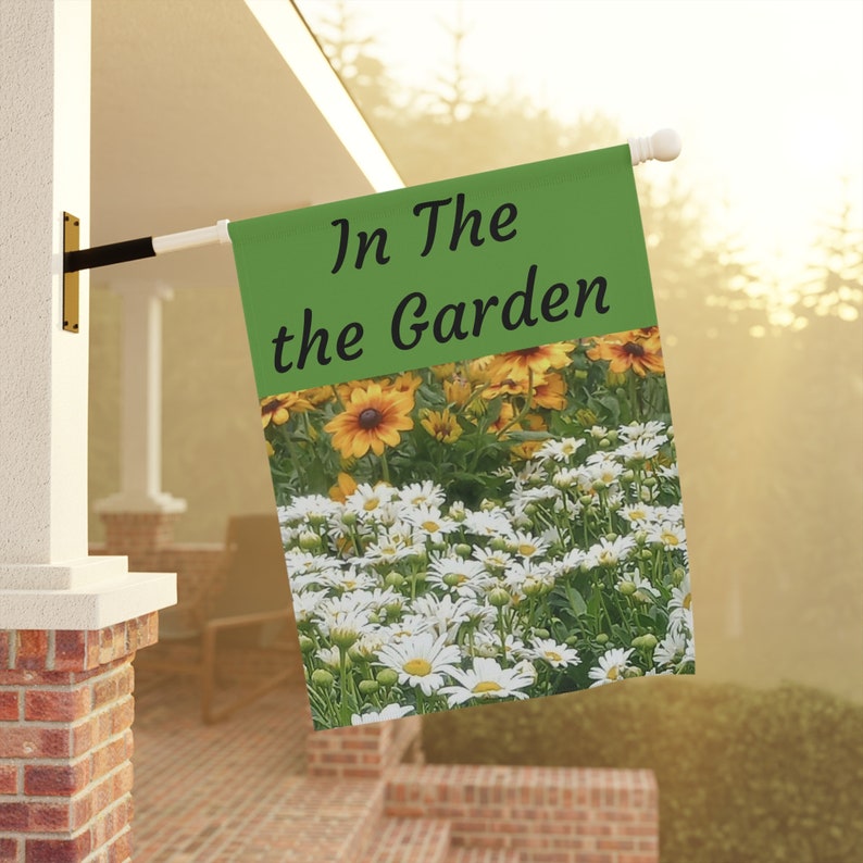 Garden & House Banner With Flowers - Etsy
