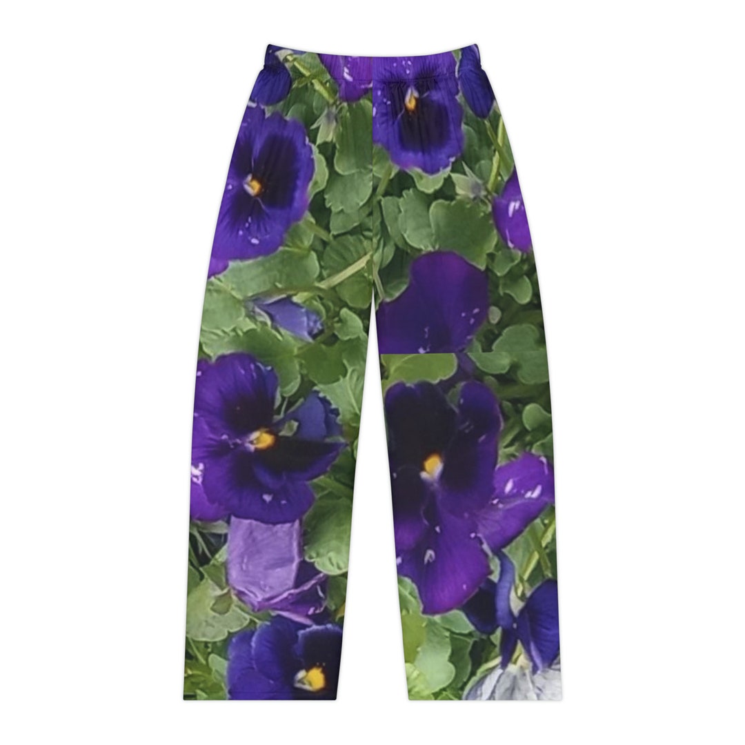 Purple Violets Women's Pajama Pants (AOP) - Etsy